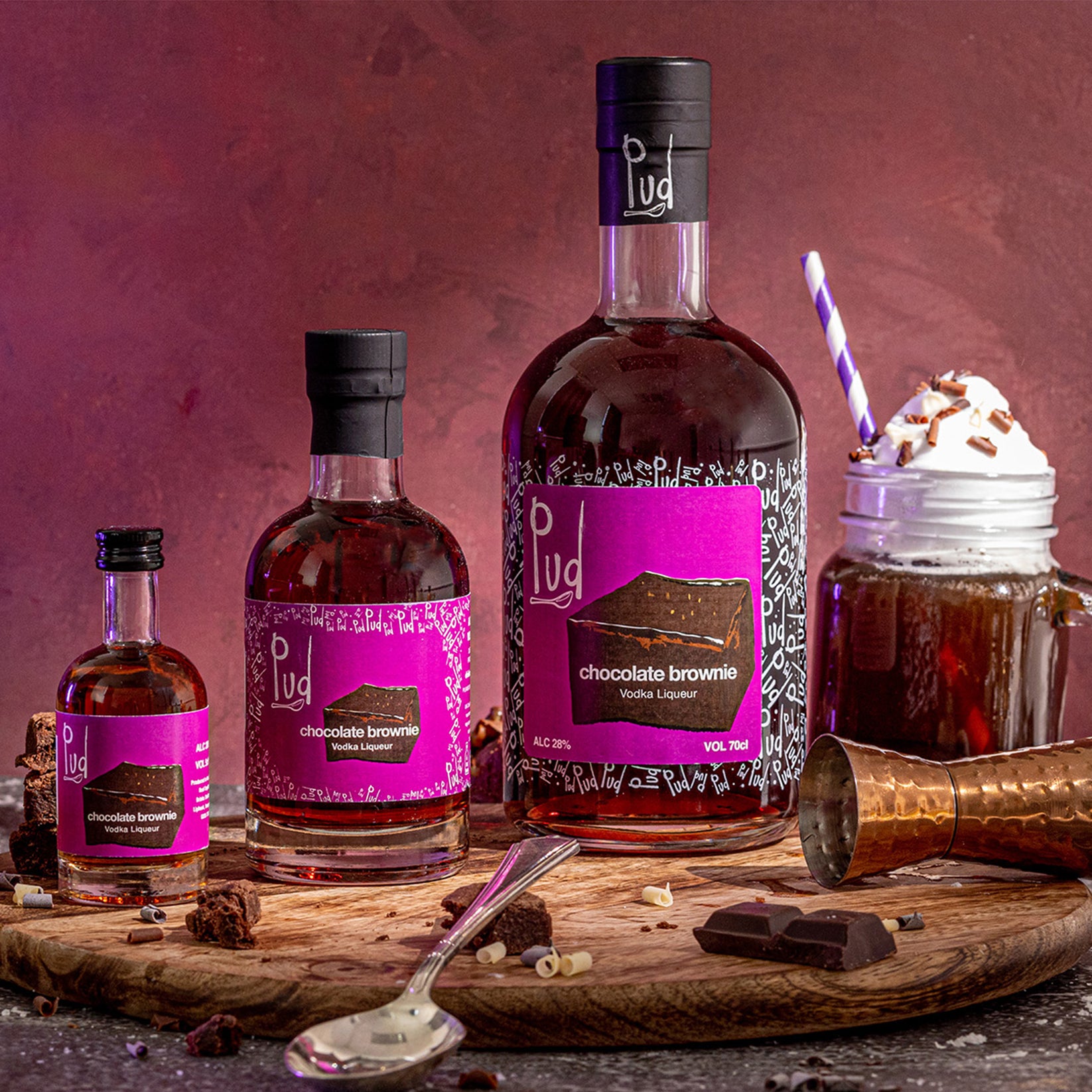 Pud Chocolate Brownie Vodka Liqueur 20cl – puddrinks